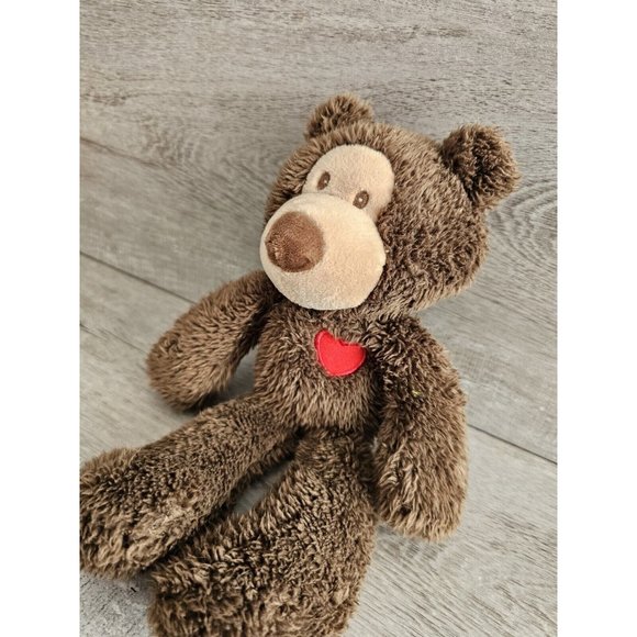 Gund | Toys | Baby Gund Teddy Bear Brown Take A Long Chest Heart Plush ...